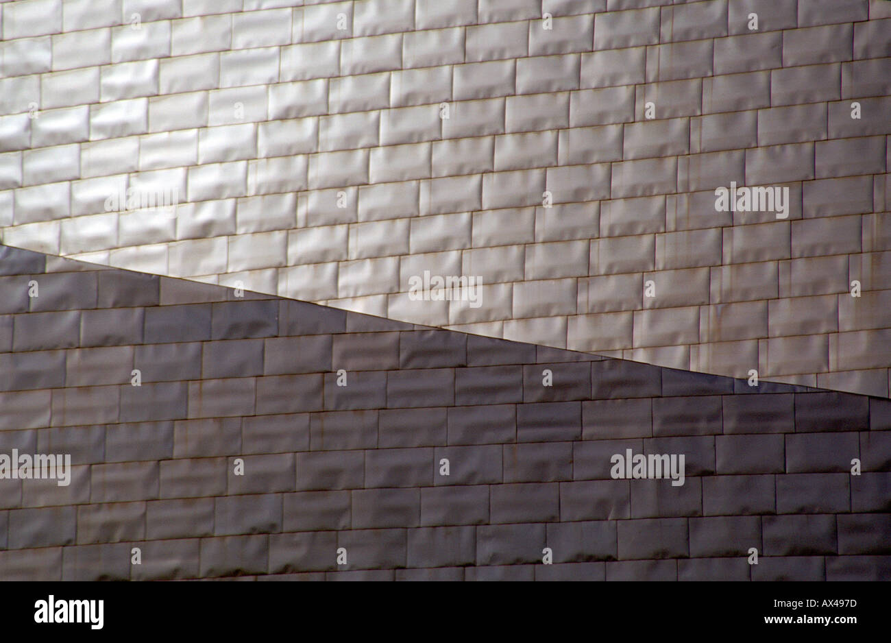 Titanium panels architecture frank gehry elevation sunlight reflection ...