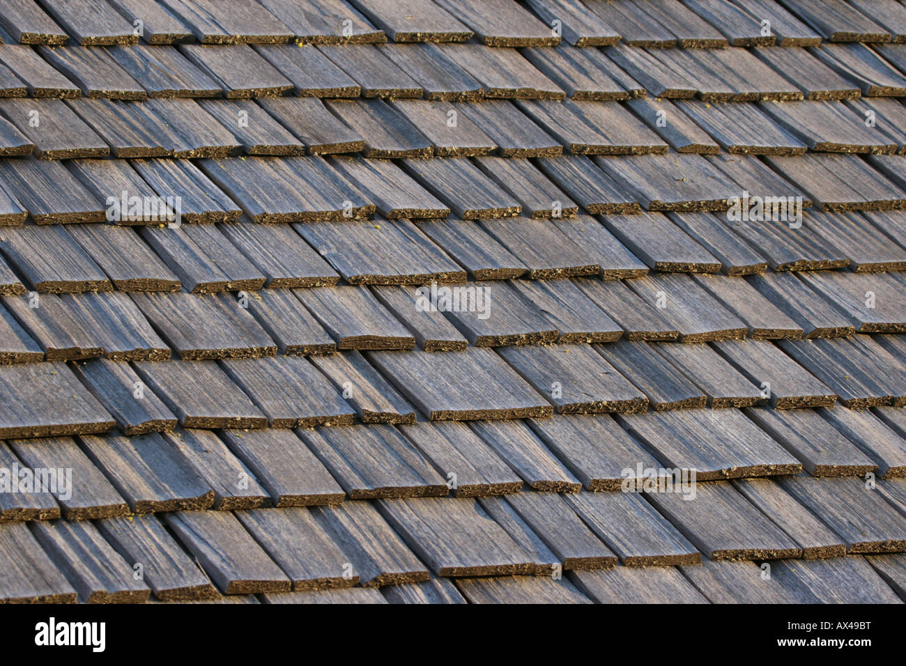 View of wooden roof tiles Stock Photo - Alamy