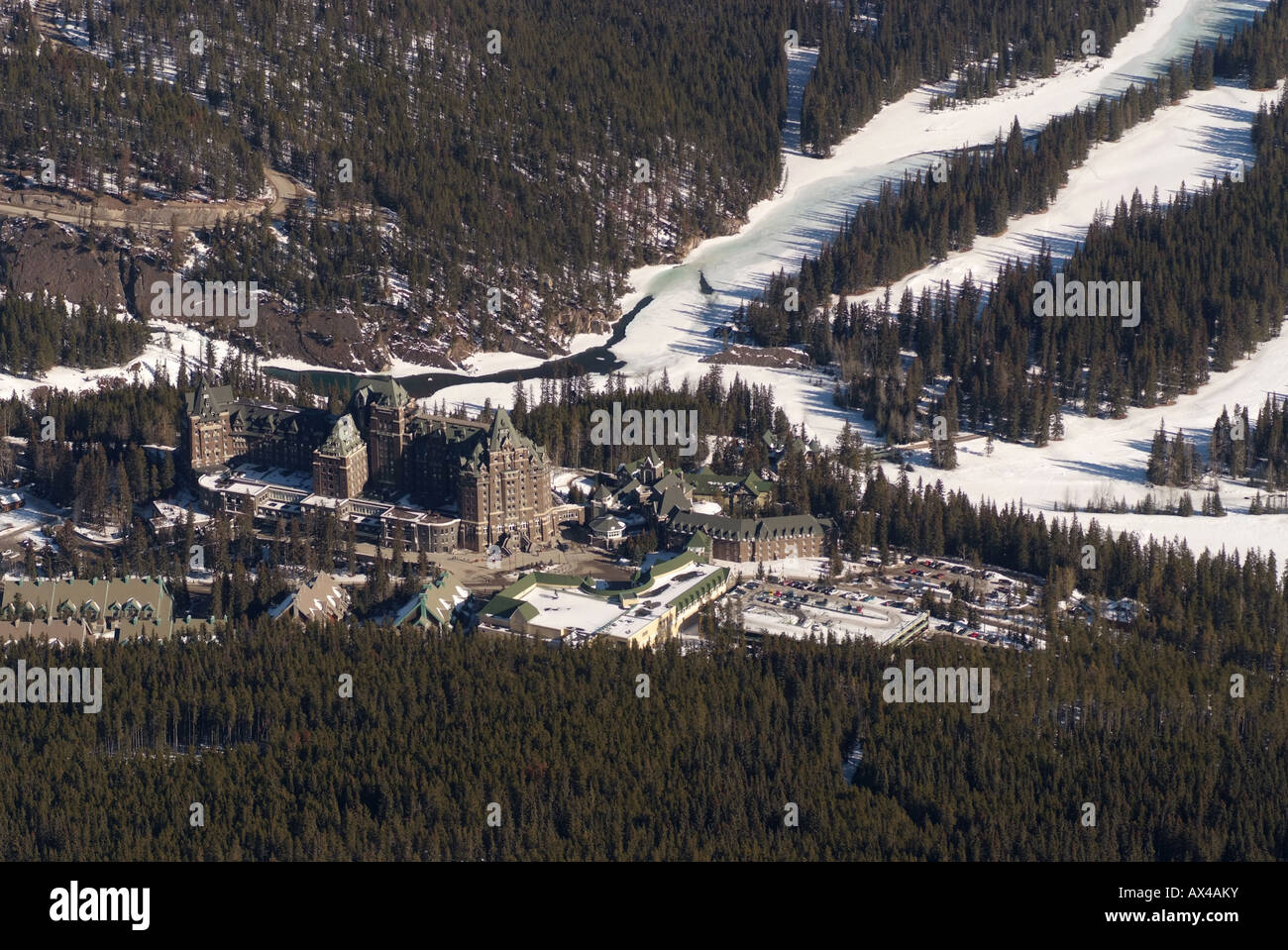 CANADA Alberta Banff Banff National Park View of Banff Springs Hotel ...