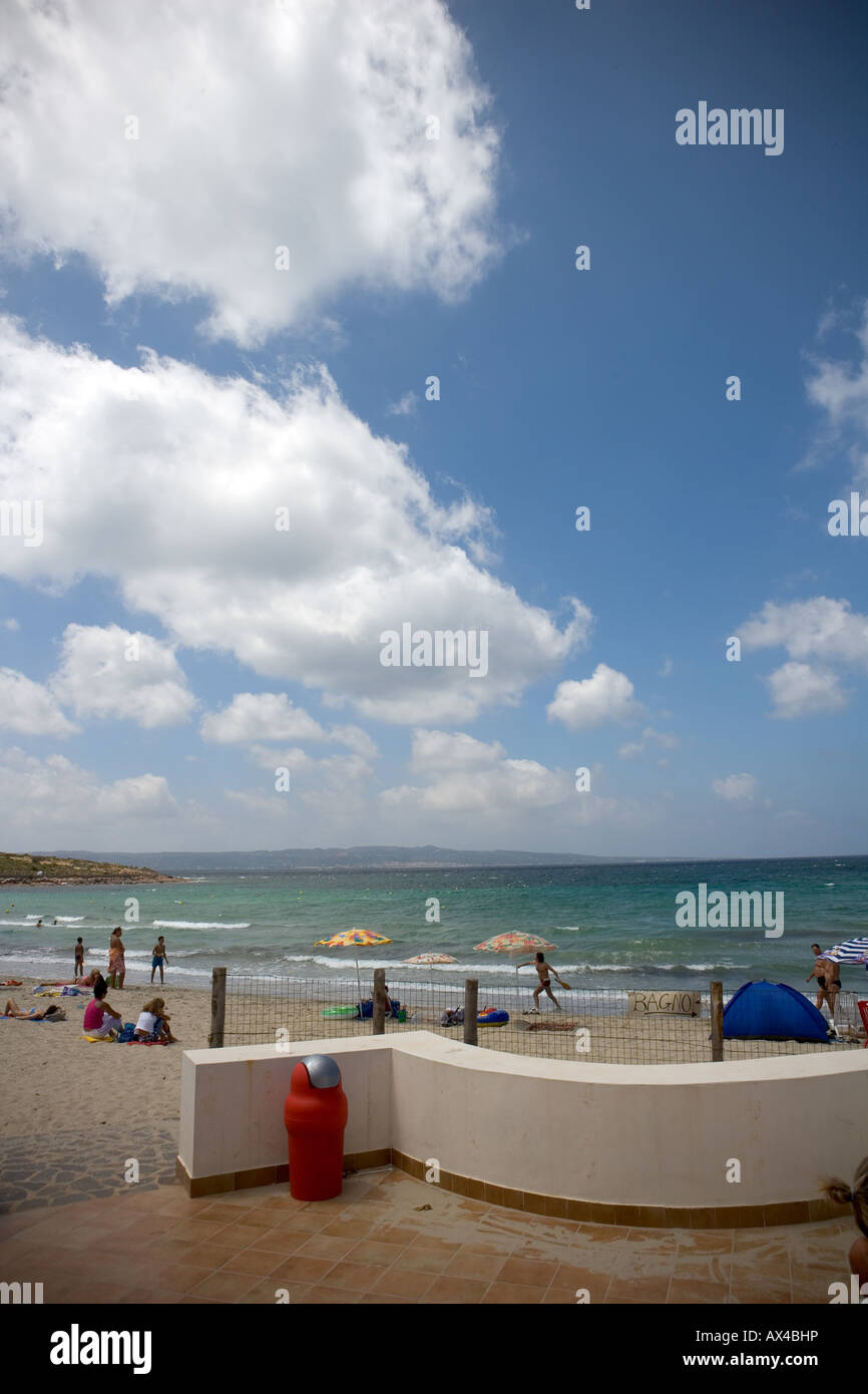 on the public beach of Calasetta Stock Photo - Alamy