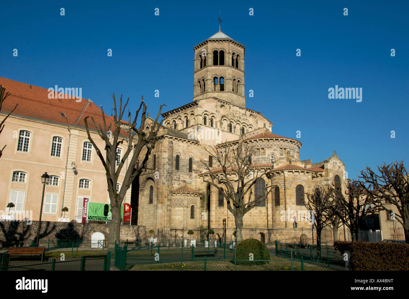 Exterior of the roman church of Saint-Austremoine d'Issoire, Issoire ...