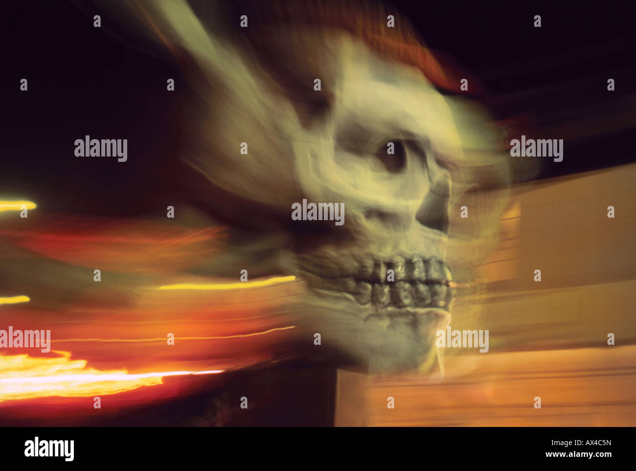 Effigy of a skull being carried down the streets of lewes during the ...