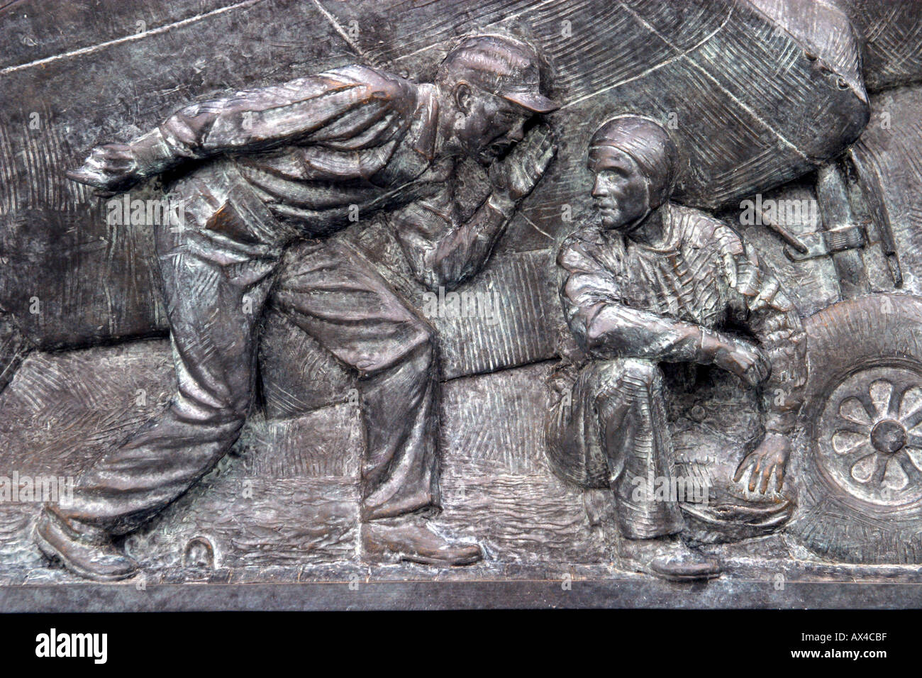 Bronze mural detail at National World War II Memorial in Washington DC ...