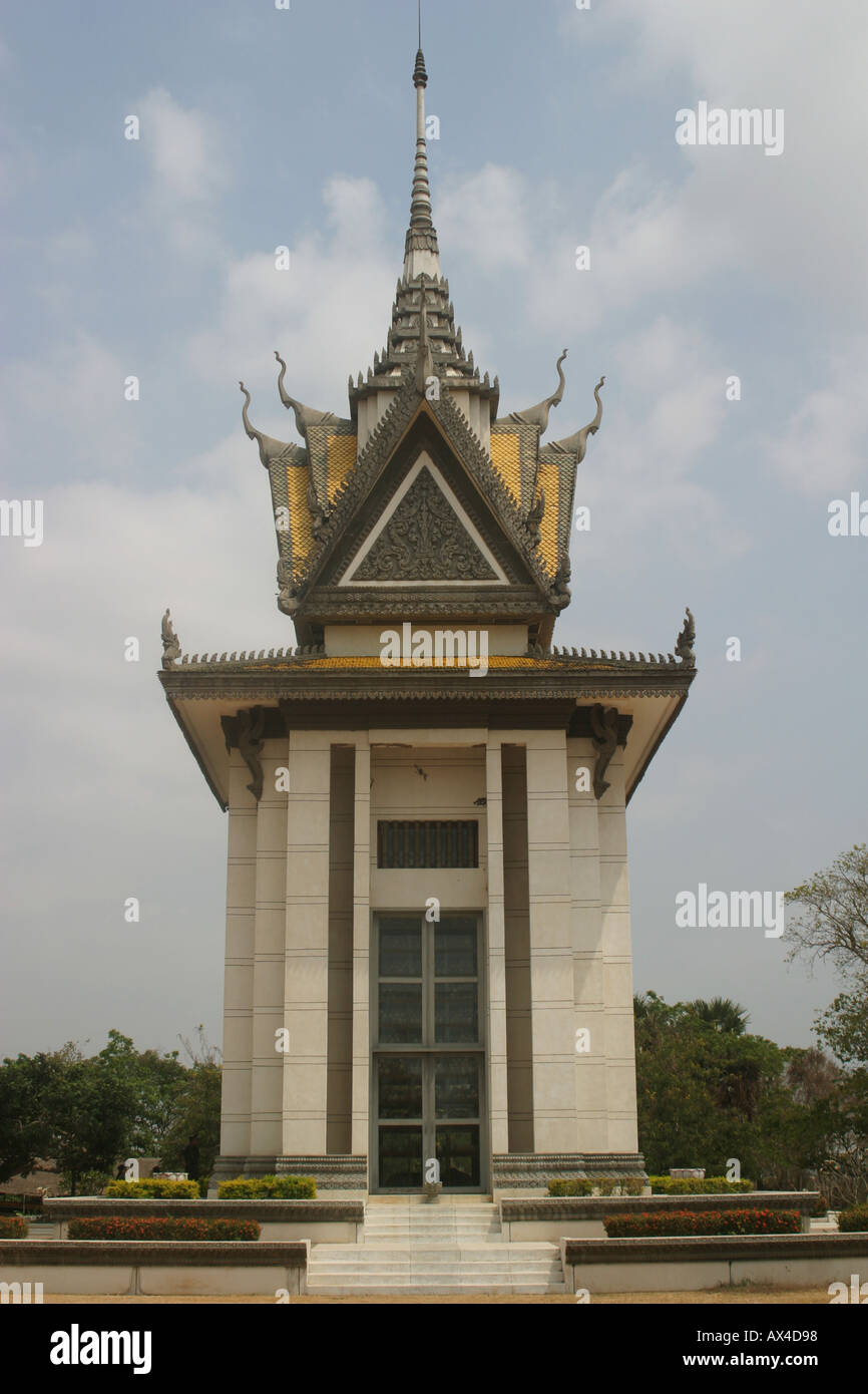 Memorial Stupa at the Killing Fields of Choeung Ek Phnom Penh Cambodia ...