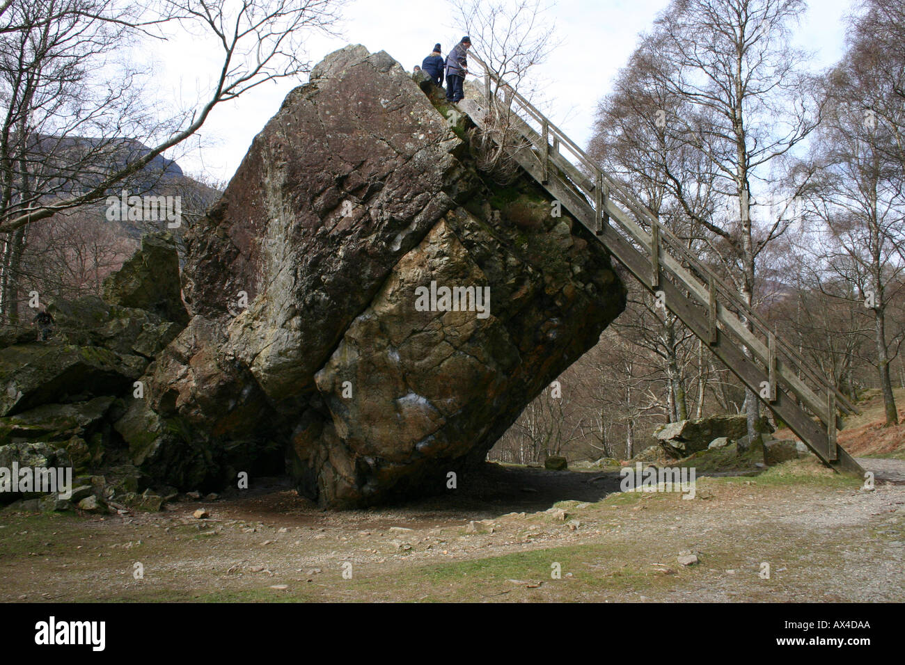 The Bowder Stone Borrowdale Cumbria Stock Photo - Alamy