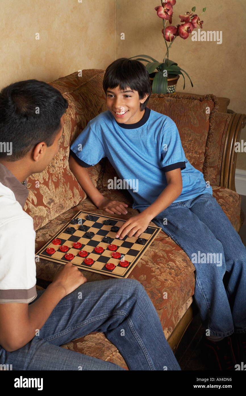 Two men play checkers hi-res stock photography and images - Alamy
