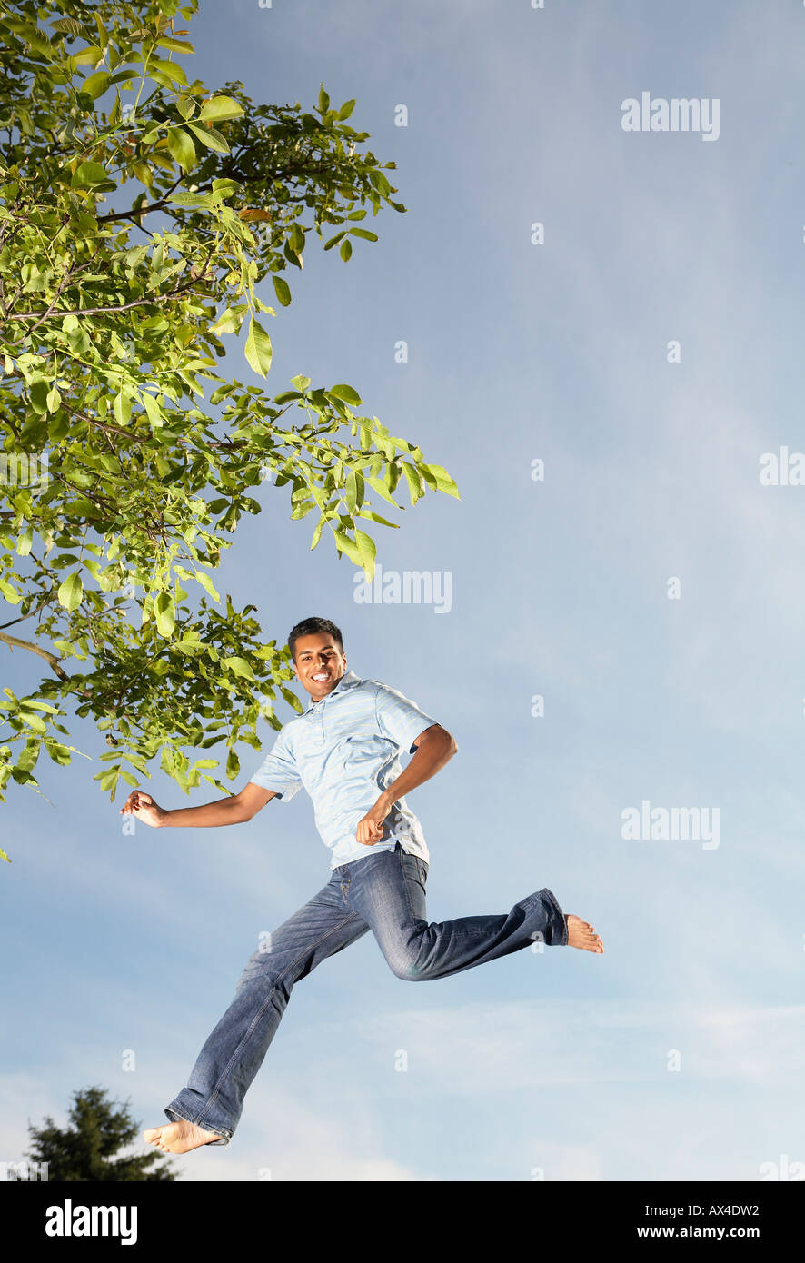 Indian Man Jumping High Resolution Stock Photography and Images - Alamy