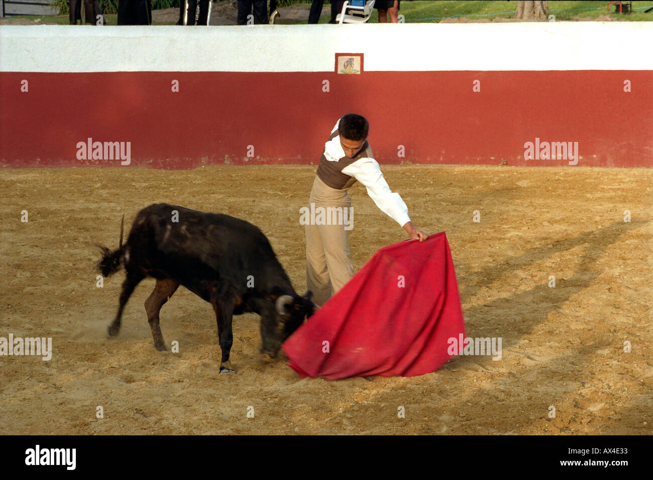 Bull fighter practicing Stock Photo - Alamy