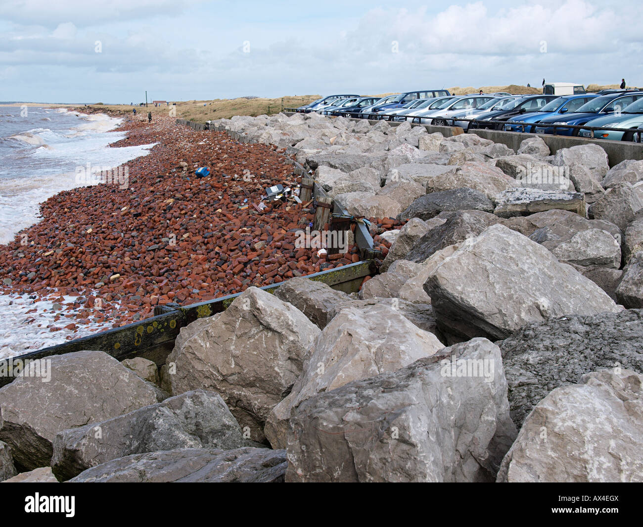 ROCKS ON FORESHORE ACTING AS SEA DEFENCE FOR PROMENADE AND CAR PARK ...