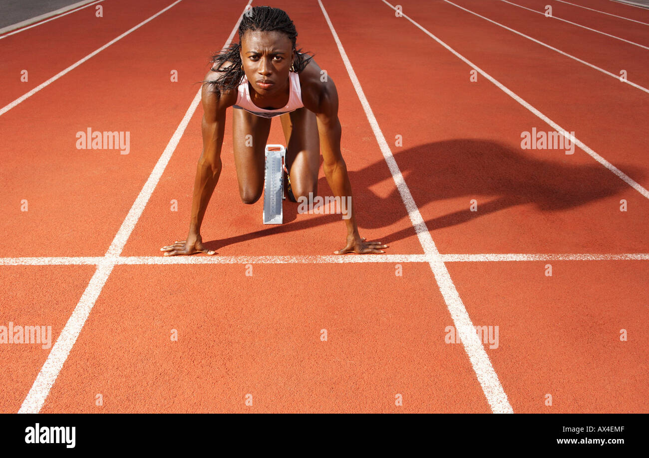 Female Athlete On Track Bend High Resolution Stock Photography and ...