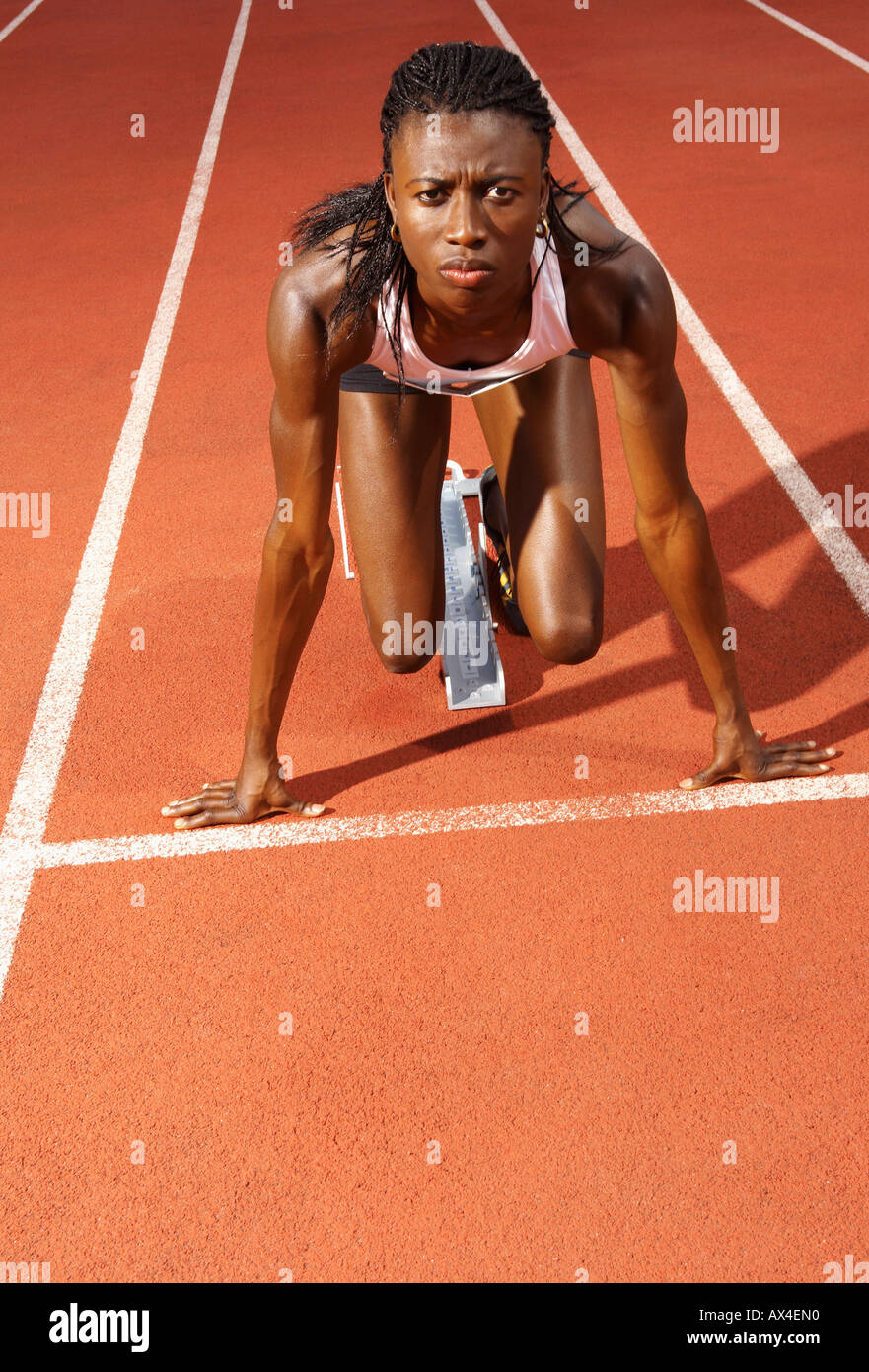 Female Athlete On Track Bend High Resolution Stock Photography and ...