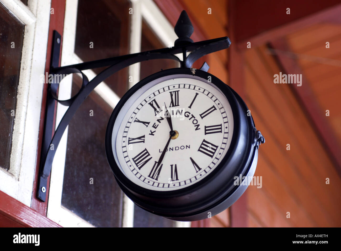 station clock at Crowcombe Heathfield on the West Somerset railway line ...
