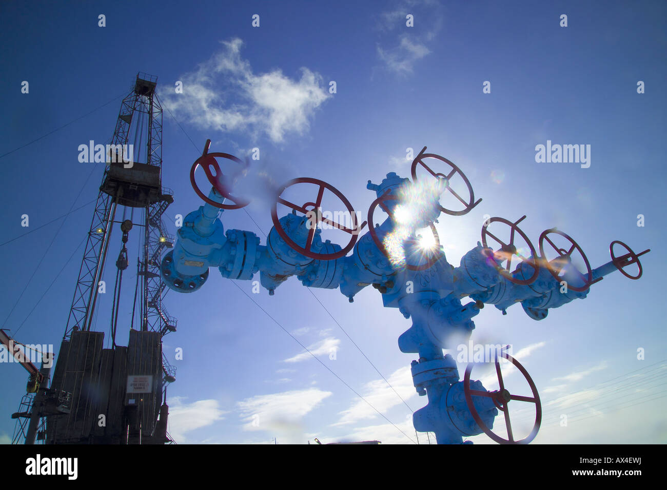Yamburg gas field Gazprom drilling rig Stock Photo - Alamy