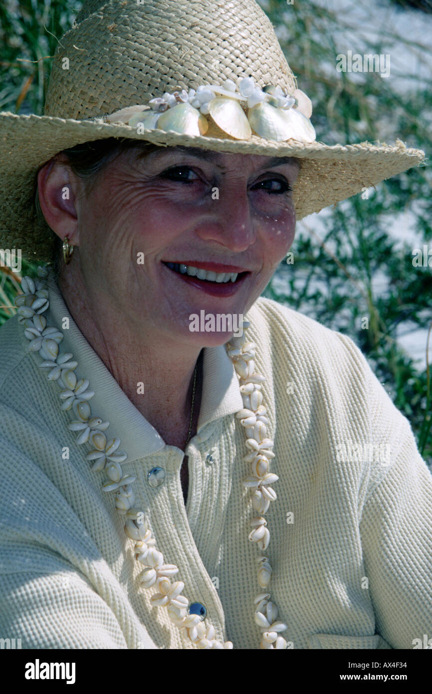 Mature Woman outdoors in sun Gulf Shores Alabama USA Stock Photo - Alamy