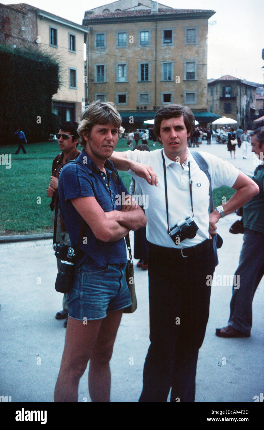 Two brothers on holiday in Pisa Italy 1976 Stock Photo - Alamy