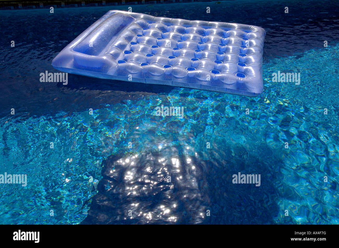 blue lilo swimming pool generic holiday vacation plastic inflatable ...