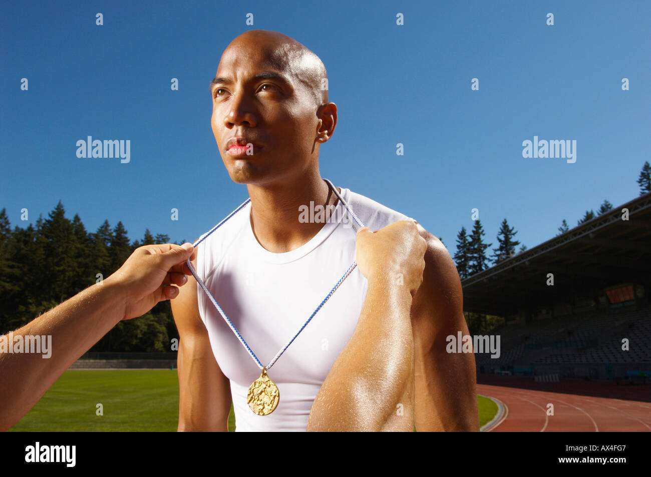 Medal man neck hi-res stock photography and images - Alamy