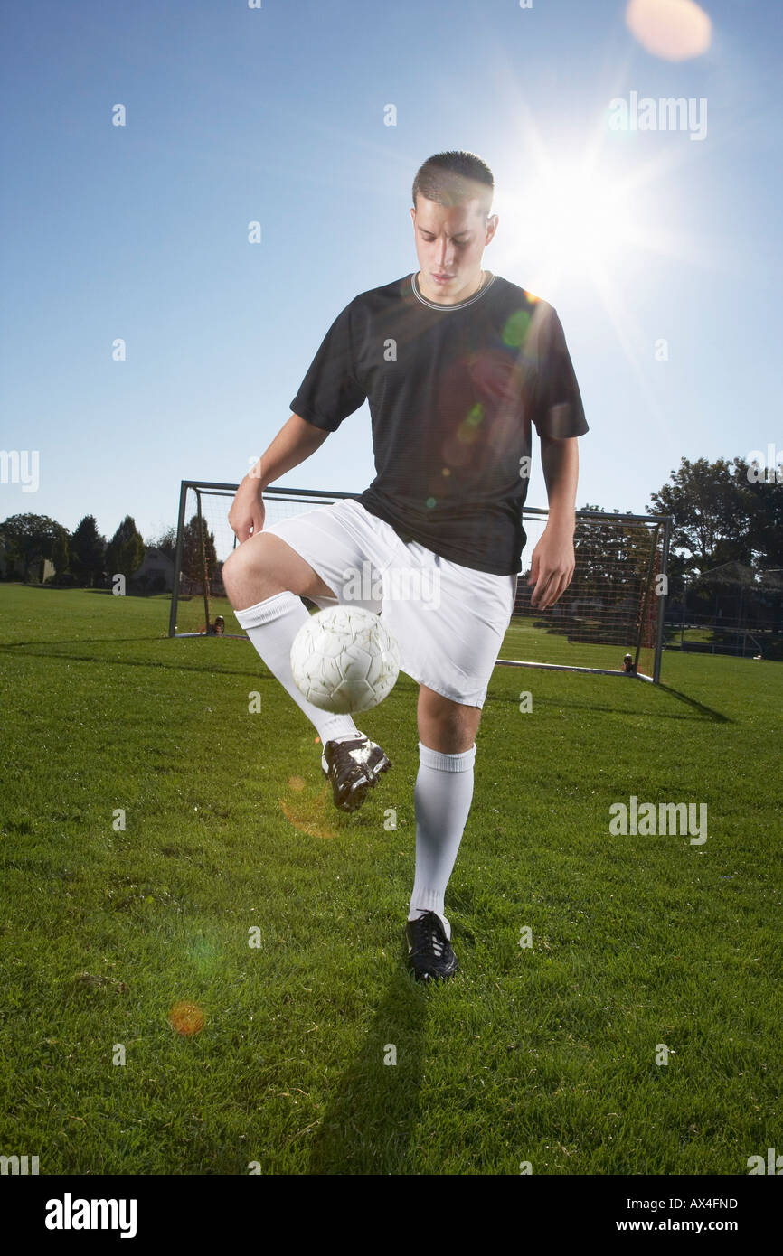 Man Playing Soccer Stock Photo - Alamy