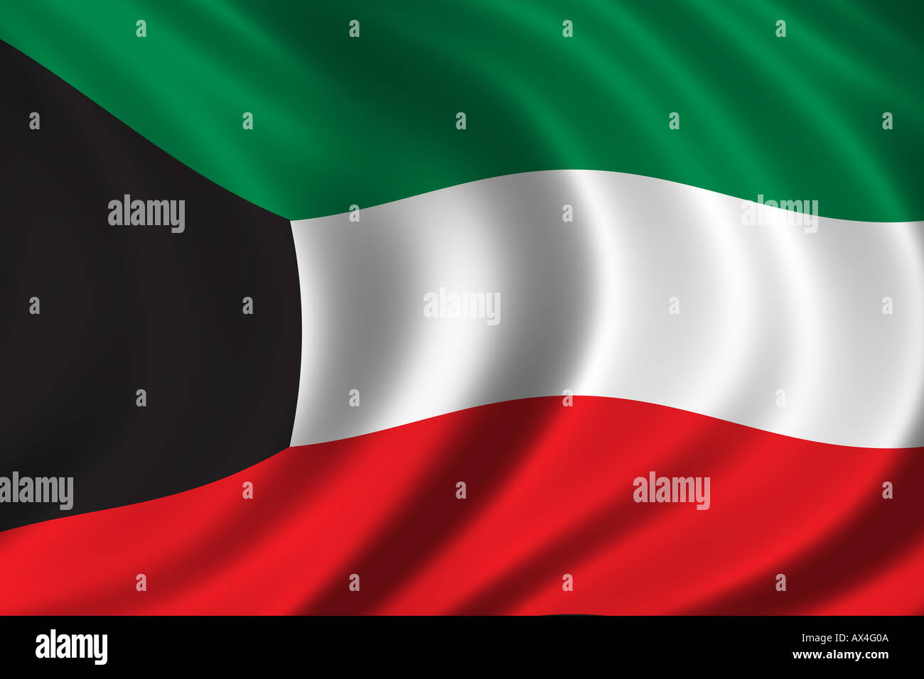 Flag of Kuwait Stock Photo - Alamy