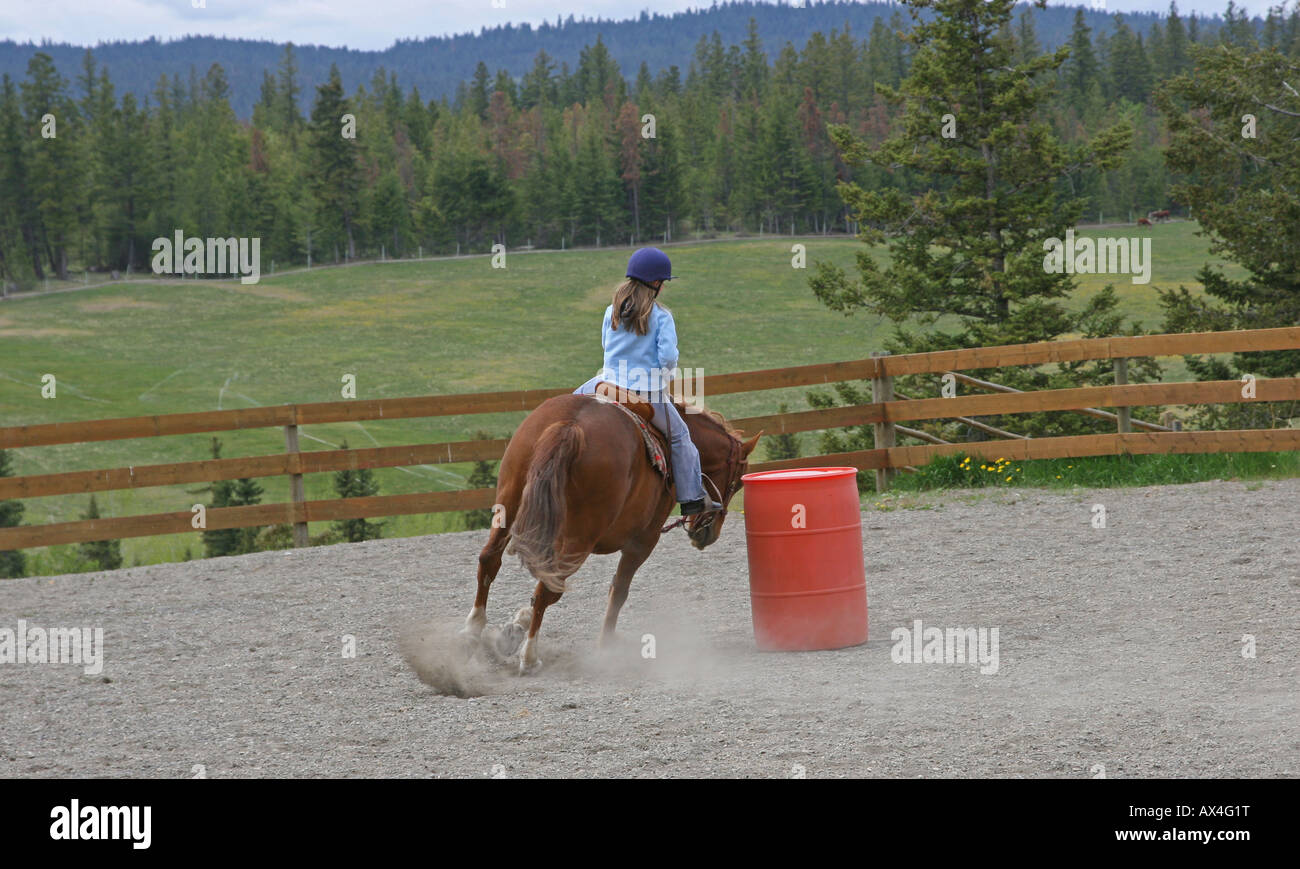 Child riding horse columbia hi-res stock photography and images - Alamy
