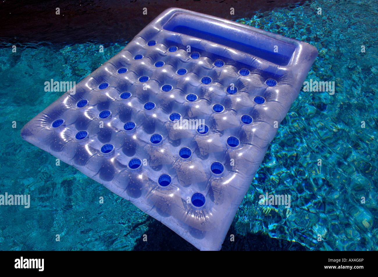 blue lilo swimming pool generic holiday vacation plastic inflatable ...