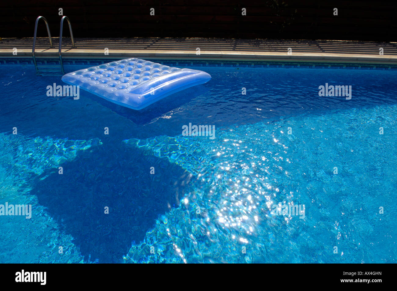 blue lilo swimming pool generic holiday vacation plastic inflatable ...