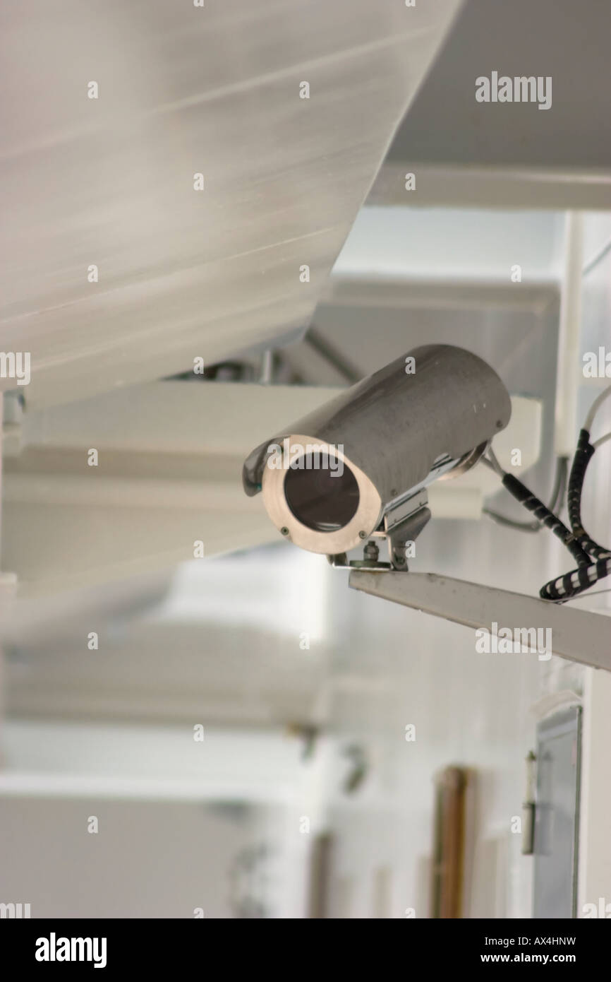 deck security camera onboard the Carnival Miracle cruise ship Stock ...