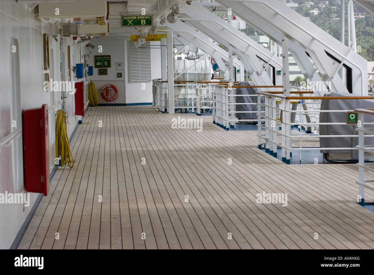 Muster stations on the outside of the Atlantic deck on the Carnival ...