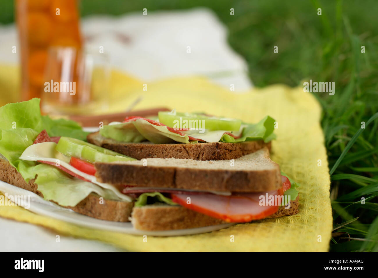 A plate with sandwiches Stock Photo - Alamy