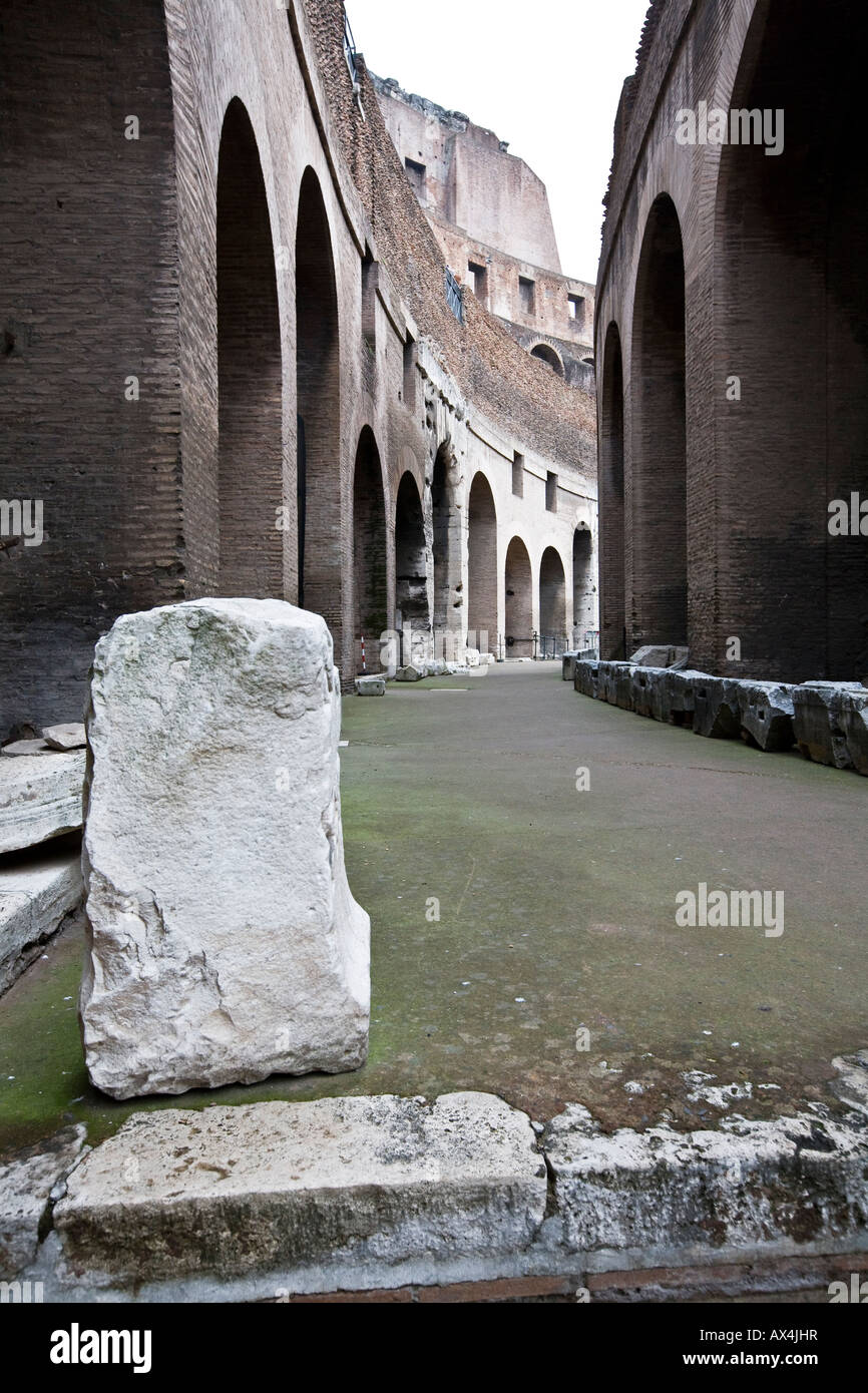 View along one of the outer rings of the Colosseum Stock Photo - Alamy