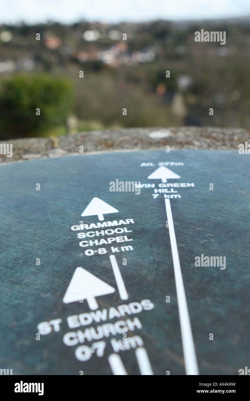 Direction viewing vantage site point arrow guide Stock Photo - Alamy