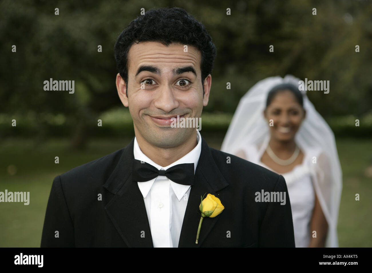 Portrait indian groom smiling hi-res stock photography and images - Alamy