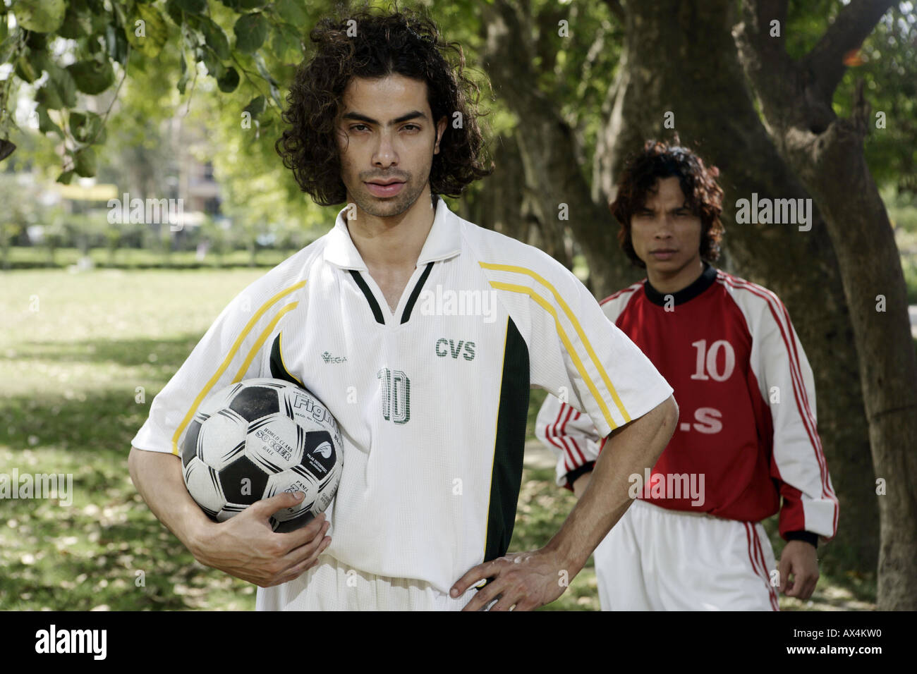 Portrait two football players standing hi-res stock photography and ...
