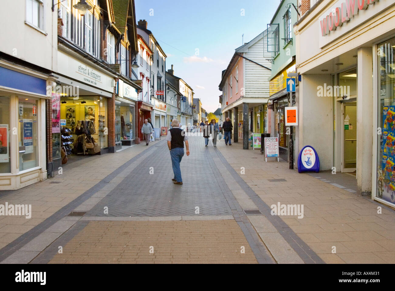 main high street in Diss in Norfolk Stock Photo - Alamy