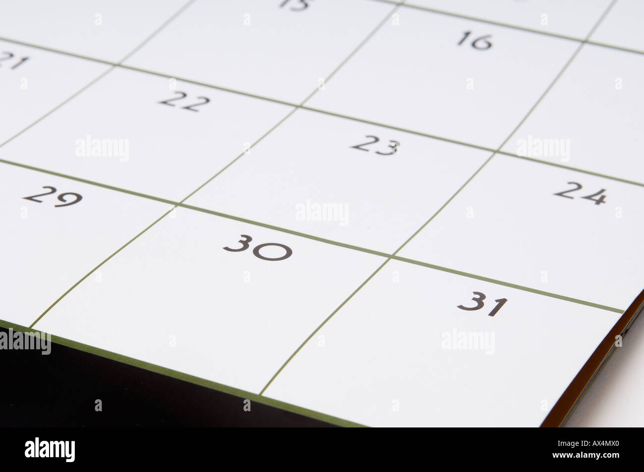 31 calendar hi-res stock photography and images - Alamy