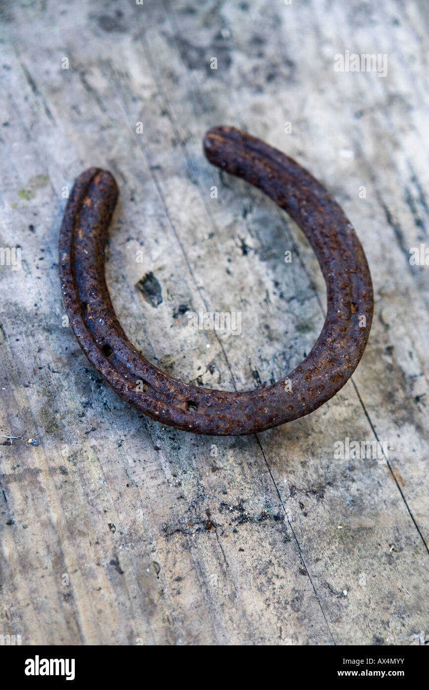 Rusty horse shoe Stock Photo - Alamy