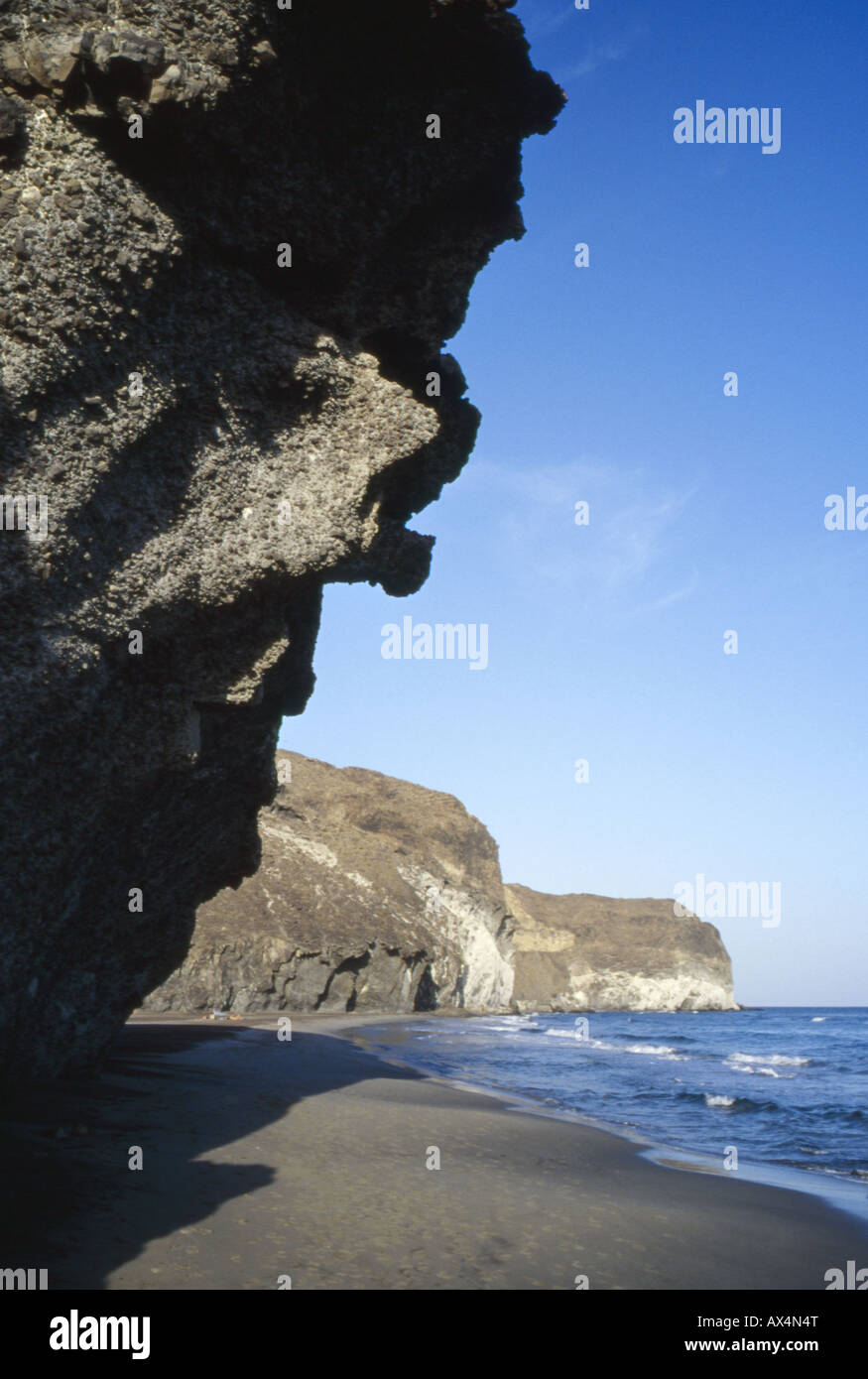Playa Monsul on the Coast line of Cabo de Gata, Andalucia, Spain Stock ...