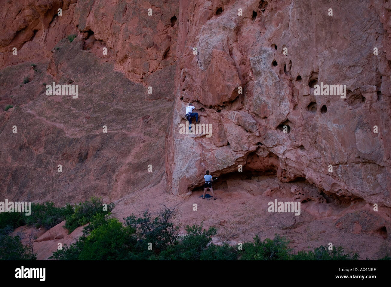 "Rock Climbing Team in Colorado Stock Photo - Alamy