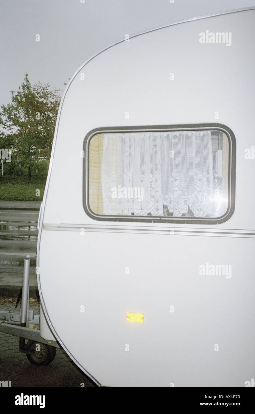 Window of a mobile home Stock Photo - Alamy