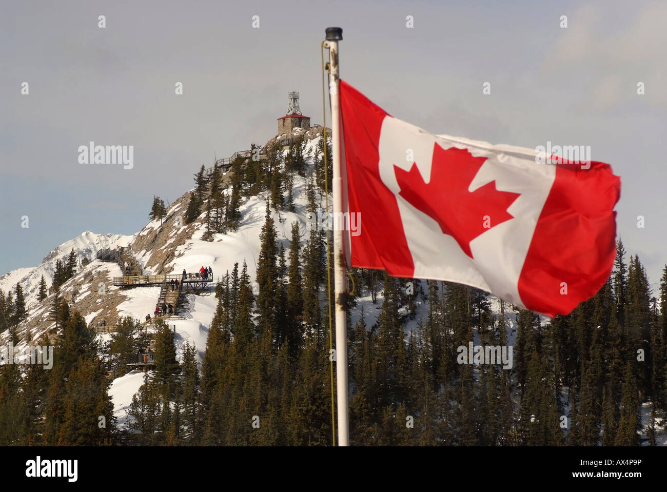 CANADA Alberta Banff Banff National Park Sulphor Mountain Cosmic Ray ...