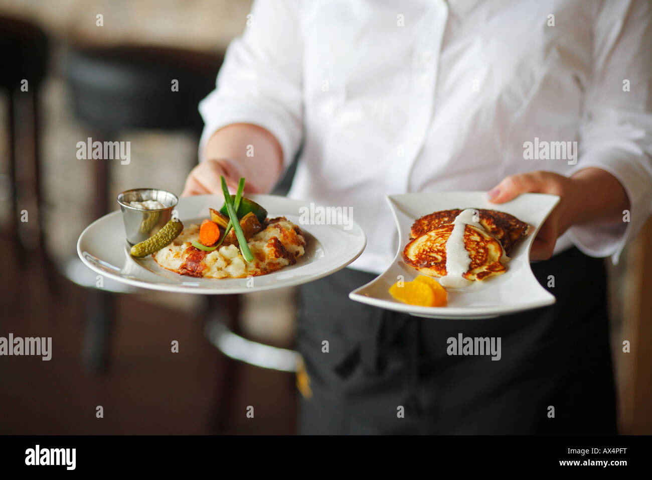 Servings of pancakes Stock Photo - Alamy