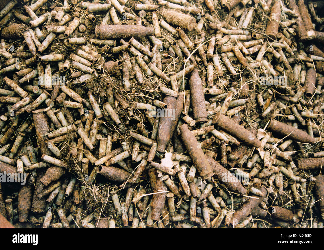 Pile of bullet casings Stock Photo - Alamy
