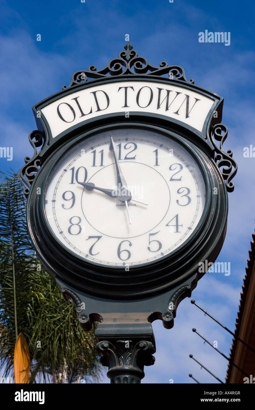 Old Town Clock Main Street Santa Barbara California USA Stock Photo - Alamy
