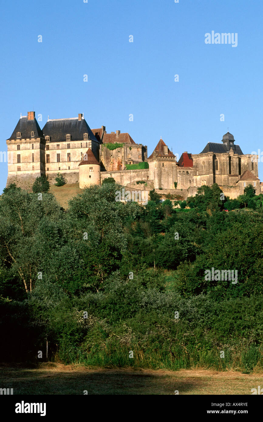 The Chateau de Biron castle in the Dordogne / Perigord region of France ...