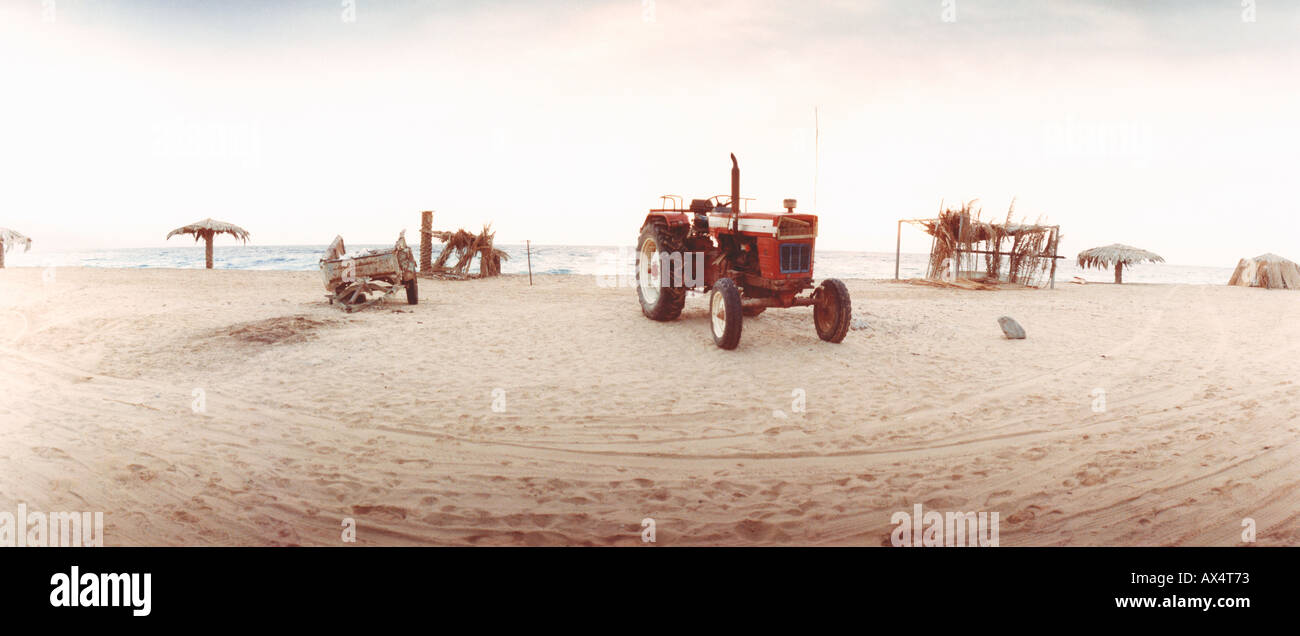 Tractor on beach Sinai Egypt Stock Photo - Alamy