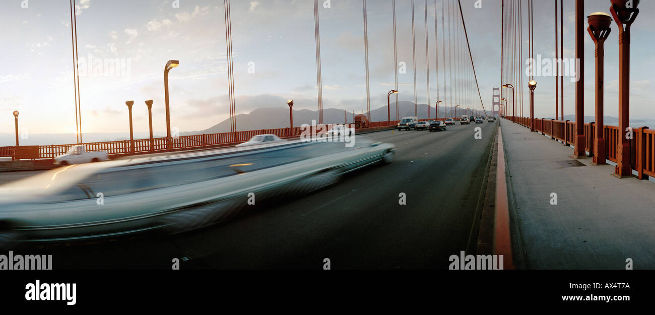 Cars crossing Golden Gate Bridge California USA Stock Photo - Alamy