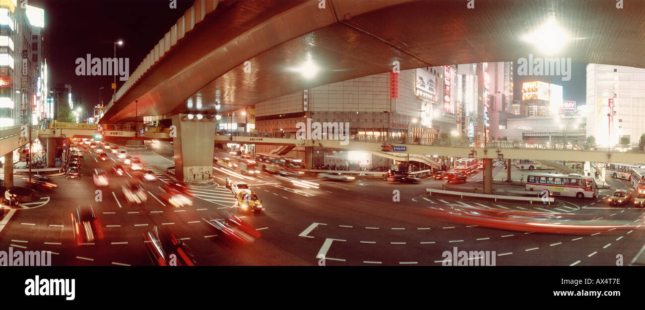 Highways at night Yokohama Japan Stock Photo - Alamy