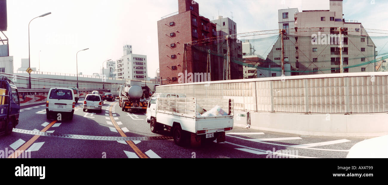 Multiple lane highway Osaka Japan Stock Photo - Alamy