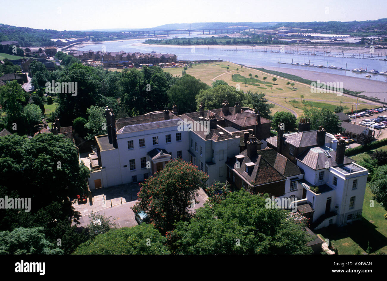 River Medway Rochester Kent M2 motorway scenery view landscape ...