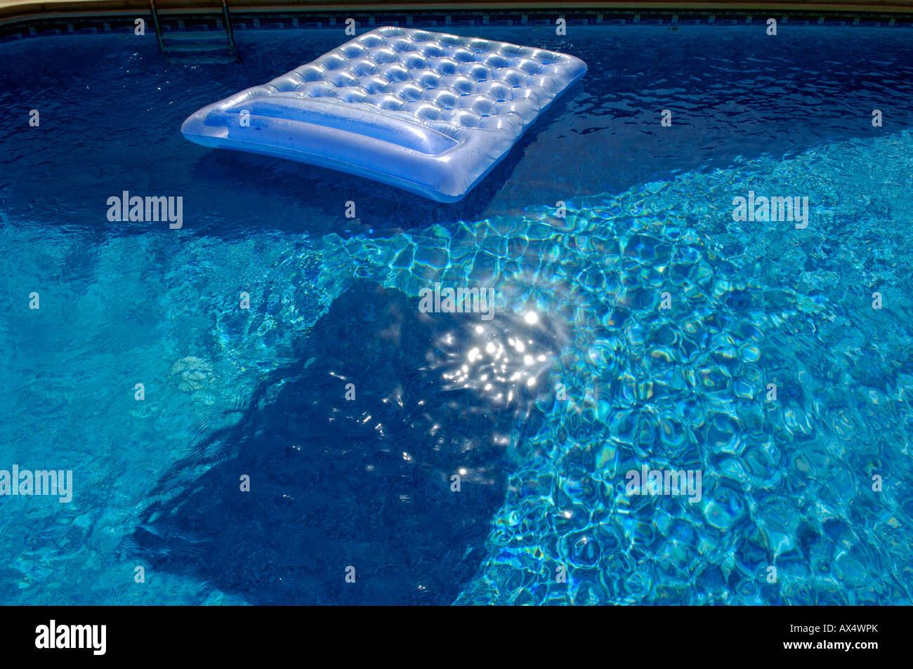 blue lilo swimming pool generic holiday vacation plastic inflatable ...